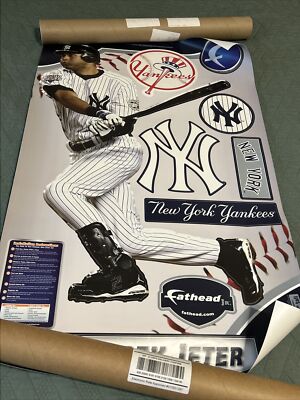 Derek Jeter FATHEAD 32" Vinyl Wall Graphic New York Yankees Official ...
