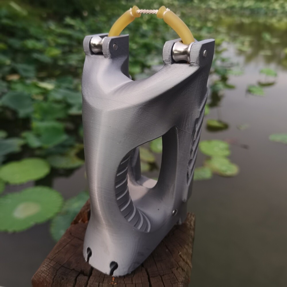 Powerful Slingshot Fishing Bow Catapult Hunting Slingbow 3D Printed ...