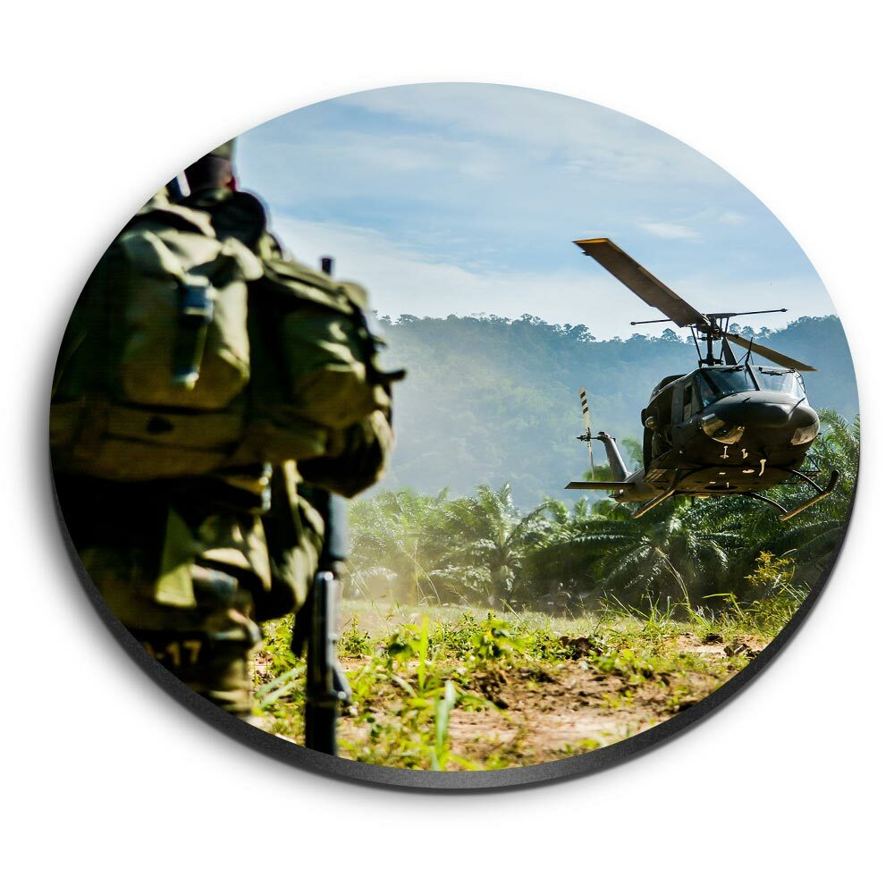 Round MDF Magnets - Bell Iroquois Huey Helicopter Jungle Army #44262 | eBay