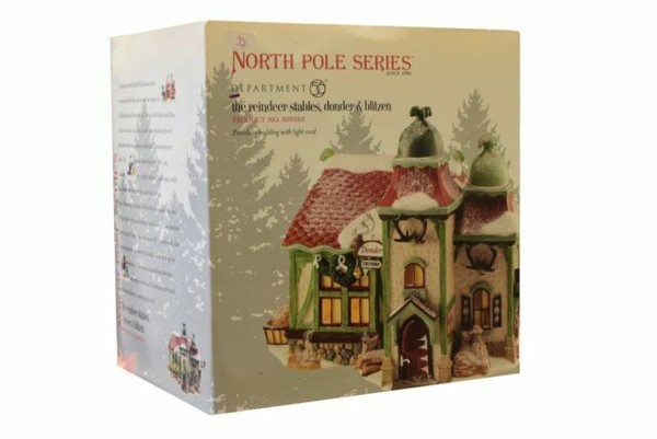 Dept 56 North Pole Reindeer Stables Dunder Blitzen 809360 Retired for ...