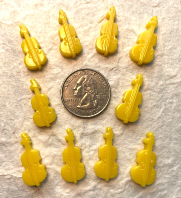 10 pc x 1" Resin Violin Flatback Embellishment/Music Instrument/Hair ...