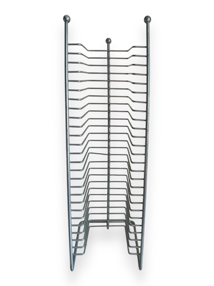 Vintage CD Rack / Shelf - Holds 25 CDs Metal Wire Freestanding Storage ...
