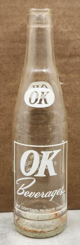 Vintage Ok Beverages Company LTD Glass Soda bottle Honolulu Hawaii #1 ...