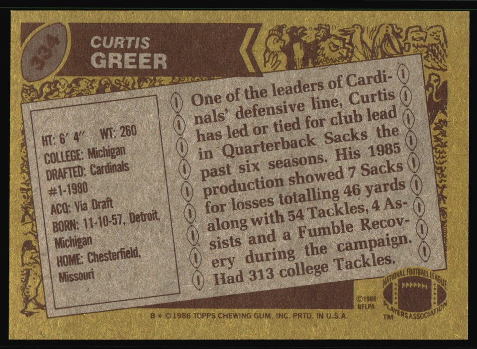1986 Topps Curtis Greer #334 St. Louis Cardinals | eBay