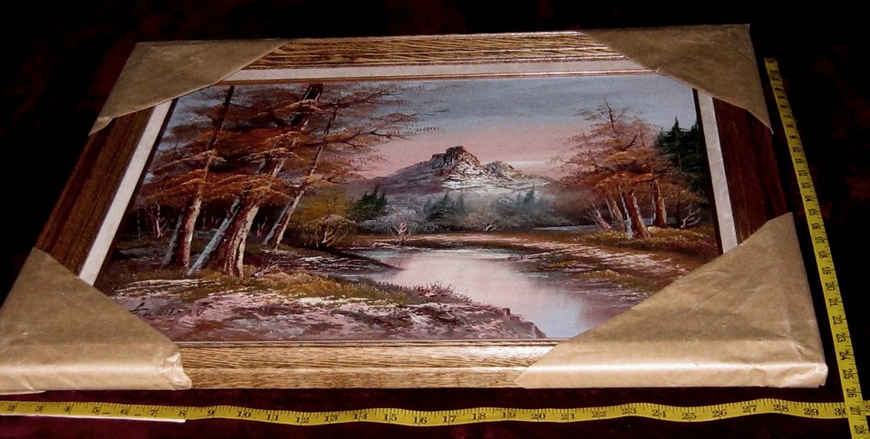 Vtg. 1970s Orig. Oil Painting Mountain/Stream/Signed:G Whitman ...
