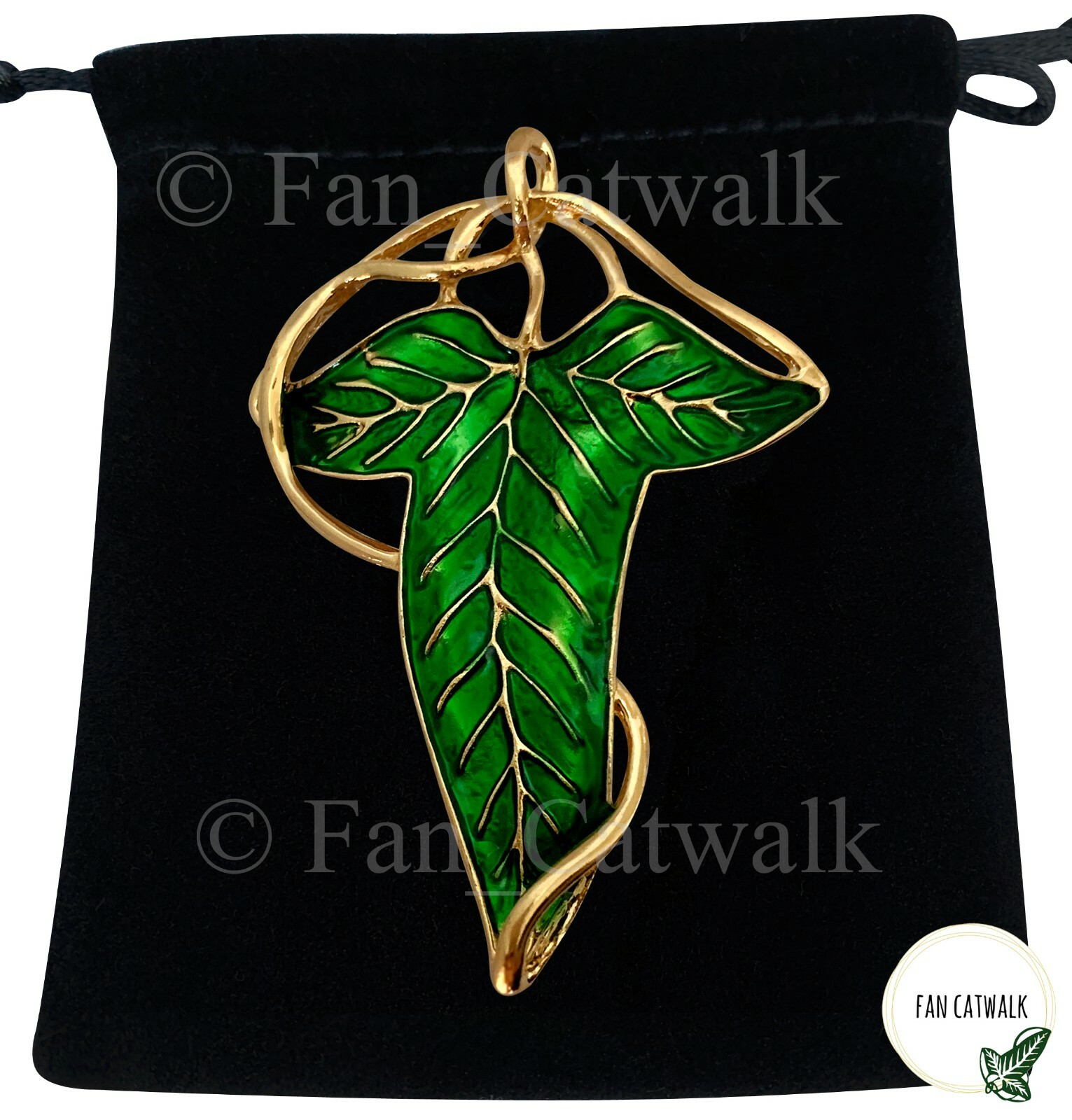 GOLD VEINS + Elven Leaf Brooch SET Pin Badge Hobbit LOTR Lord of The ...