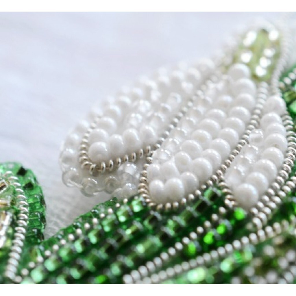 DIY Jewelry Making Beading kit Snowdrop Brooch Bead Embroidery Pin Needlepoint | eBay