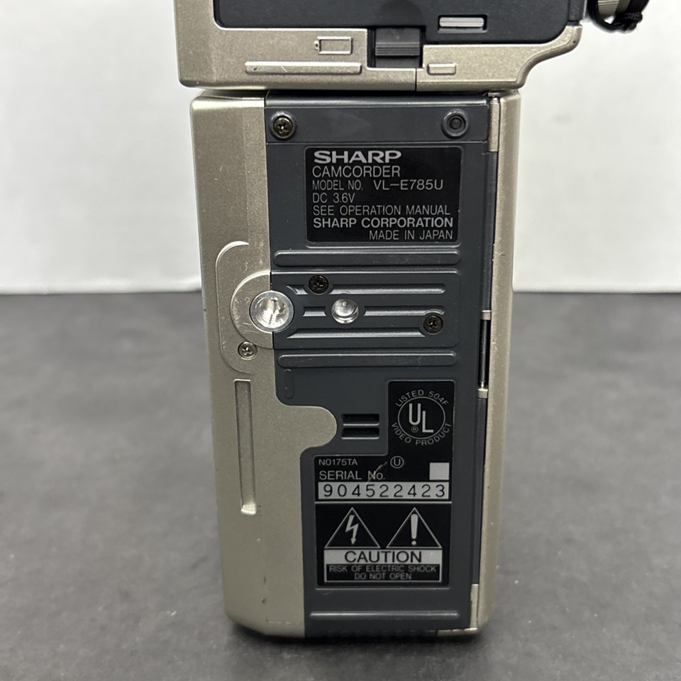 Vintage Sharp Viewcam VL-E785U Camcorder 8mm 64x Digital Zoom Hi-Fi LCD ...