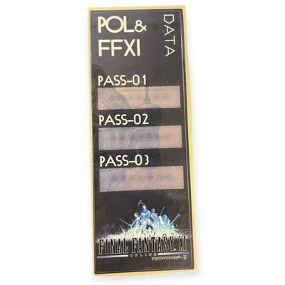 Final Fantasy XI PS2 Memory Card Label Sticker FFXI POL Data Square ...