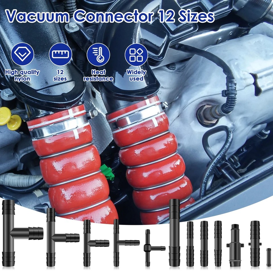 128Pcs Vacuum Connector Assortment Plastic Hose Joiner Tee Water Spray ...