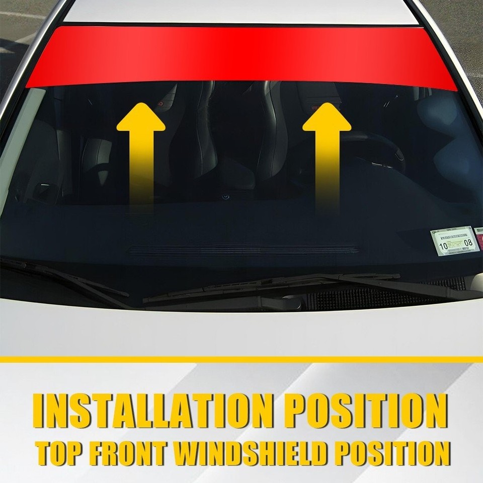 60*12" Car Tint Window Windshield Sun Visor Vinyl PVC Decal Strip ...