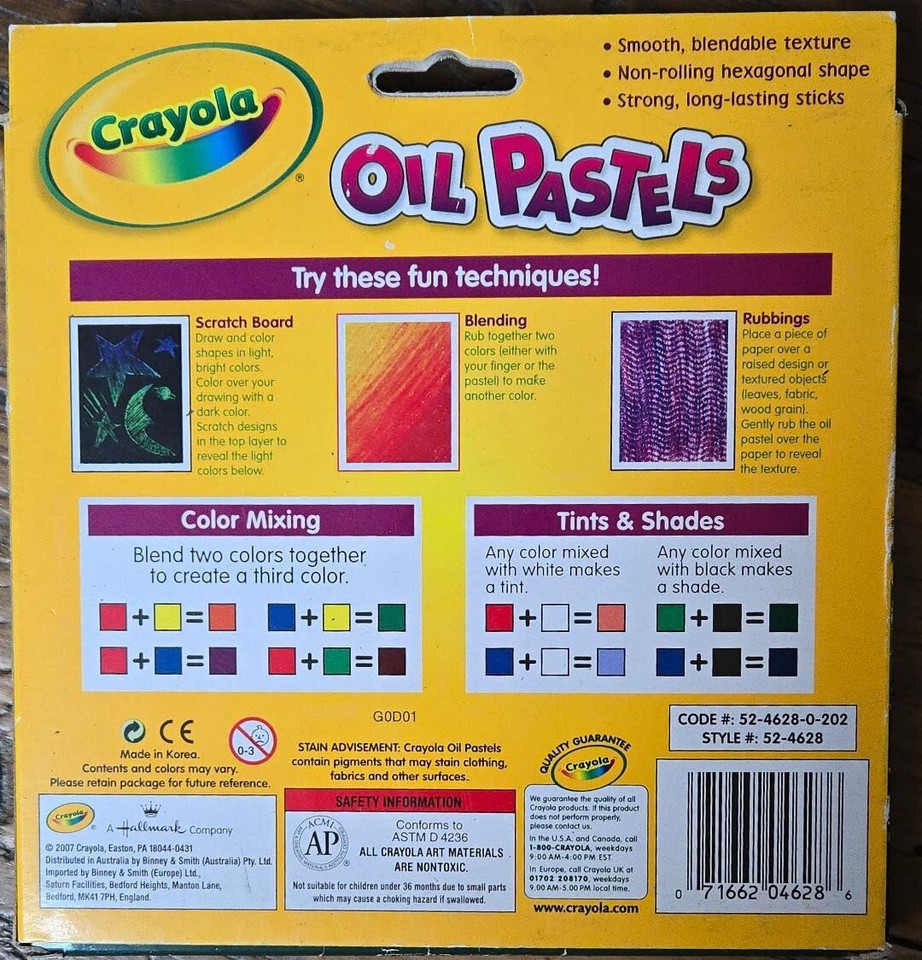 Crayola Oil Pastels 28 Colors -Used Once- Includes Silver And Gold ...