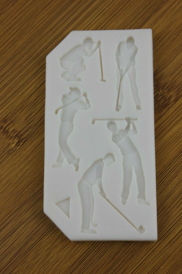 Golf Silicone Mould Cakes Decorating Fondant Icing Golf clubs Flag ...