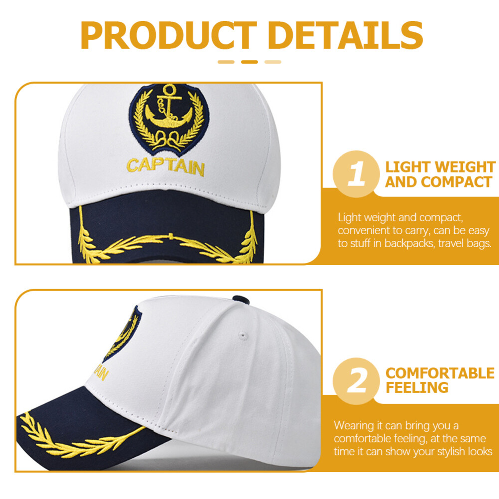 Party Funny Hat Marine Sailor Hats Baseball Caps Captains Hat | eBay