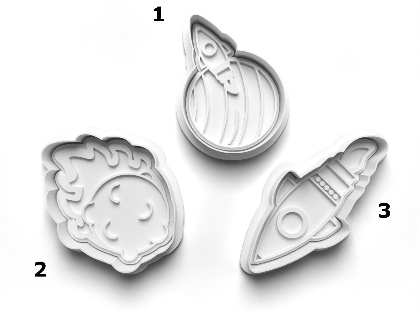Rocket Space NASA Cookie Cutter and Embosser Stamp Fondant 7x9cm | eBay ...