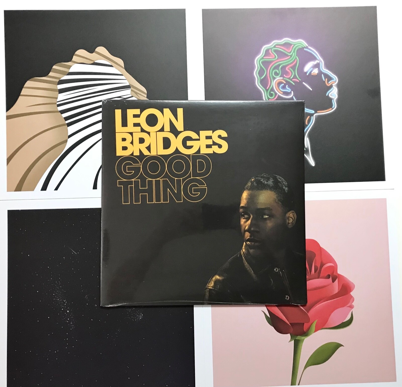 LEON BRIDGES: Good Thing (Yellow Vinyl LP Record Sealed) 4 Lithographs ...