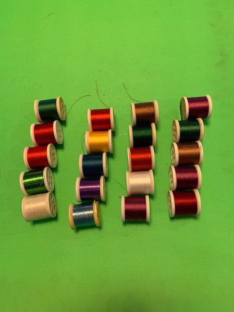 GUDEBROD FISHING ROD WRAPPING THREAD HUGE LOT OF 20 100 YARD SPOOLS ...