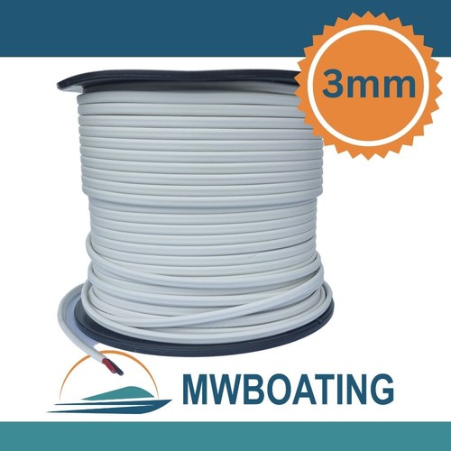 10 Metres 3mm Marine Grade Tinned Electrical Cable - Twin Core Sheath ...