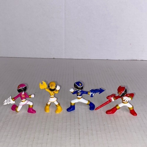 Power Rangers Megaforce Pink Red Yellow Blue Mini Battle Figures Lot of ...