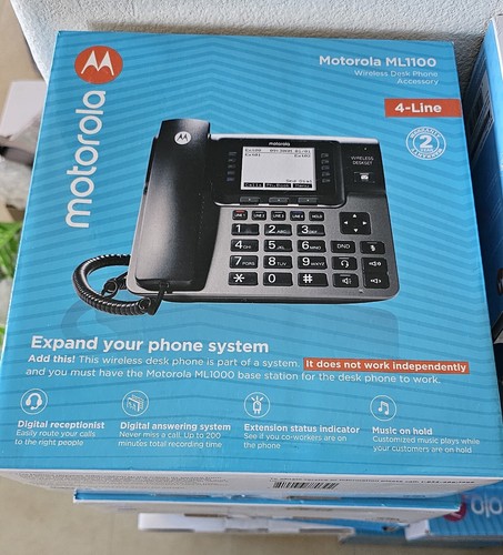 Motorola ML1000 4-Line And 2 Motorola ML1100 DECT 6.0 Expandable 4-line ...