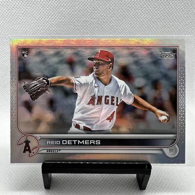 REID DETMERS 2022 Topps Series 1 RAINBOW FOIL SP #201 ANGELS RC ROOKIE ...