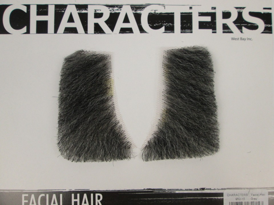 HUMAN HAIR COSTUME SIDEBURNS MUTTON CHOPS BIKER GREASE DICKENS LOGAN ...