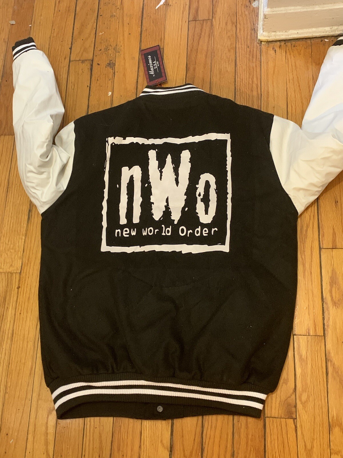 Vintage Rare NWO New World Order Hogan Nash Hall WCW Varsity Jacket ...