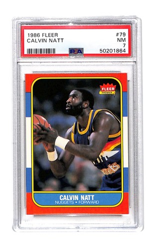 1986 Fleer #79 Calvin Natt PSA 7 NM | eBay