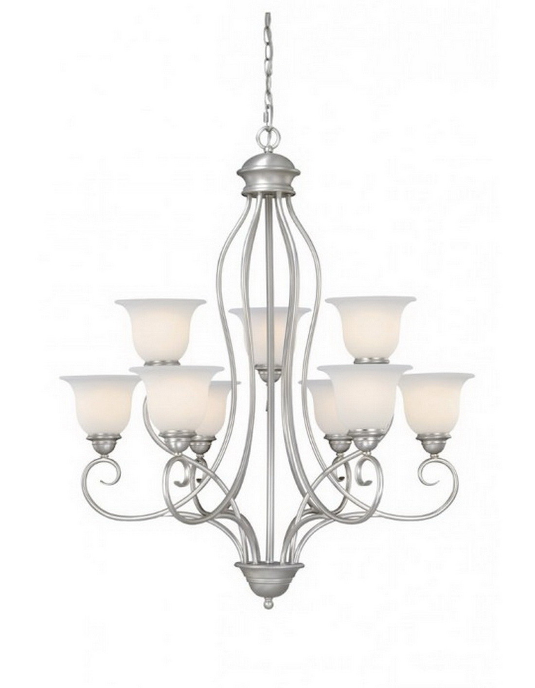 Vaxcel Lighting Picasso Brushed Nickel 9-Light Chandelier | eBay