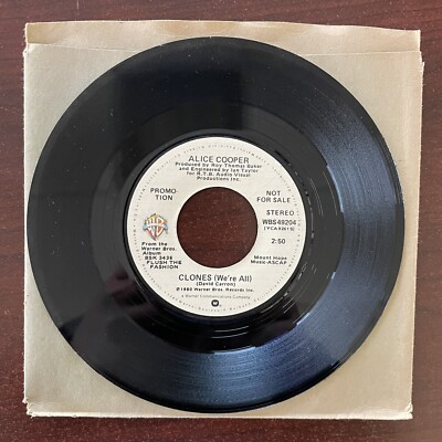 Alice Cooper “Clones (We’re All)” Promo 7” Original Vinyl Record Single ...