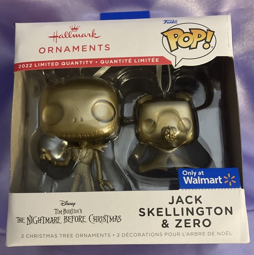 CHASE GOLD Funko Pop Ornaments Jack Skellington Zero Hallmark Limited ...