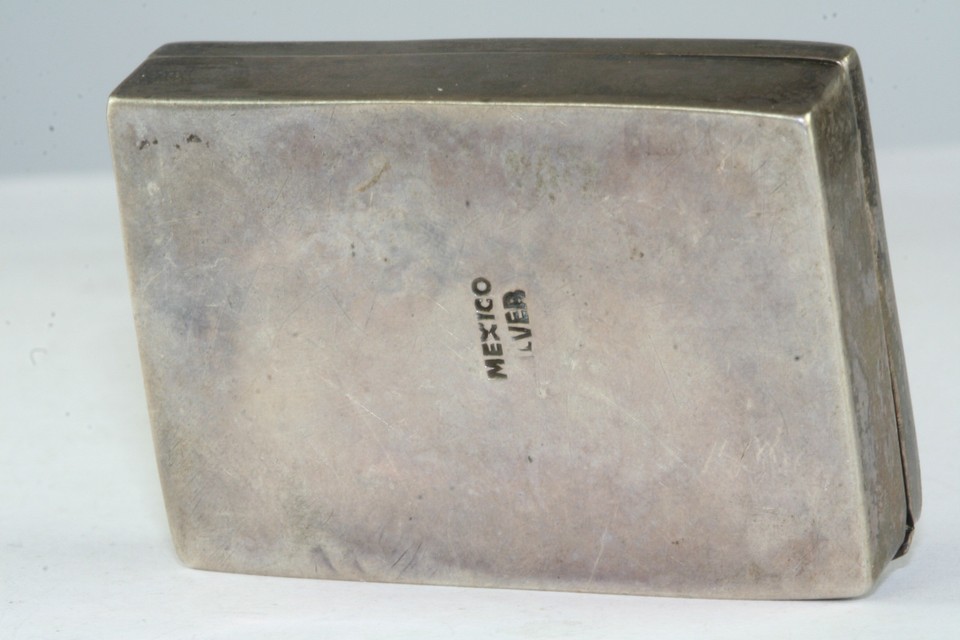 VTG MEXICAN STERLING SILVER AMETHYST QUARTZ PILL BOX | eBay