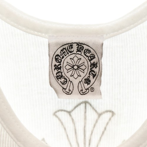 CHROME HEARTS CEM CRS Sematary Cross Back Print Tank Top White Used ...