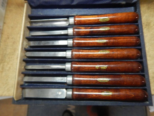 VINTAGE CRAFTSMAN WOOD LATHE CHISEL SET W/ STORAGE CASE BOX | eBay
