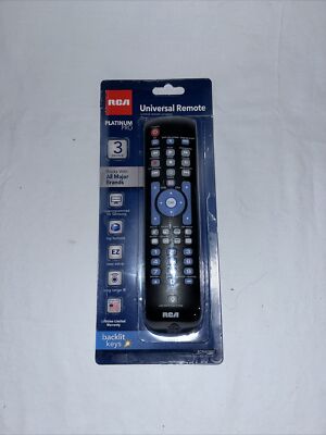RCA RCRN03BE 3-Device Backlit Universal Remote TV * DVD * VCR ...