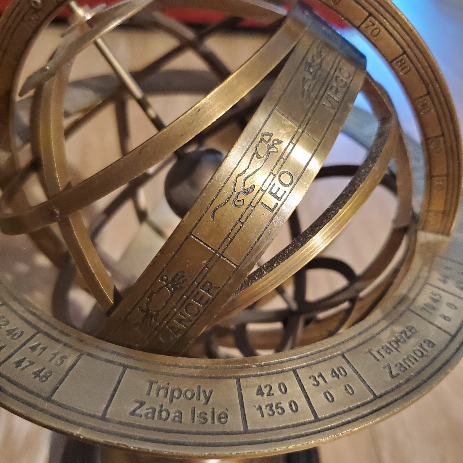 Bombay Nautical Antique Style Brass 11" Armillary Zodiac Sphere ...