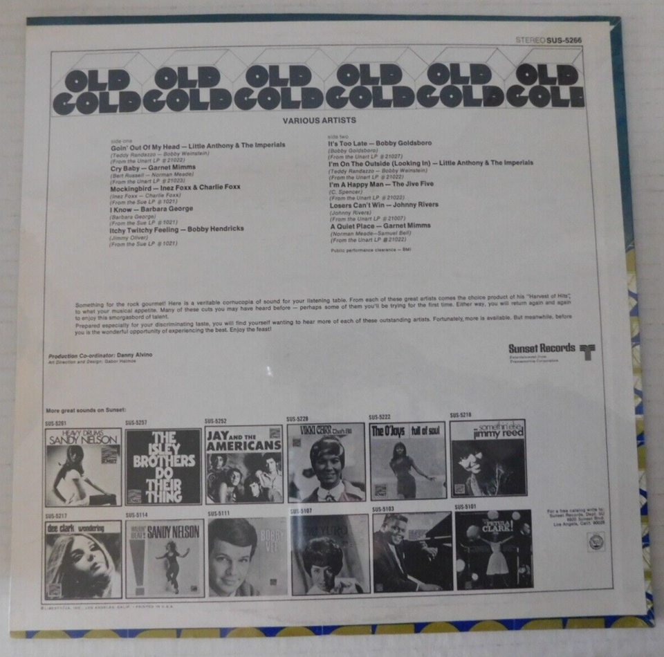 SEALED LP Old Gold Sunset Records SUS-5266 Stereo Various Artists | eBay