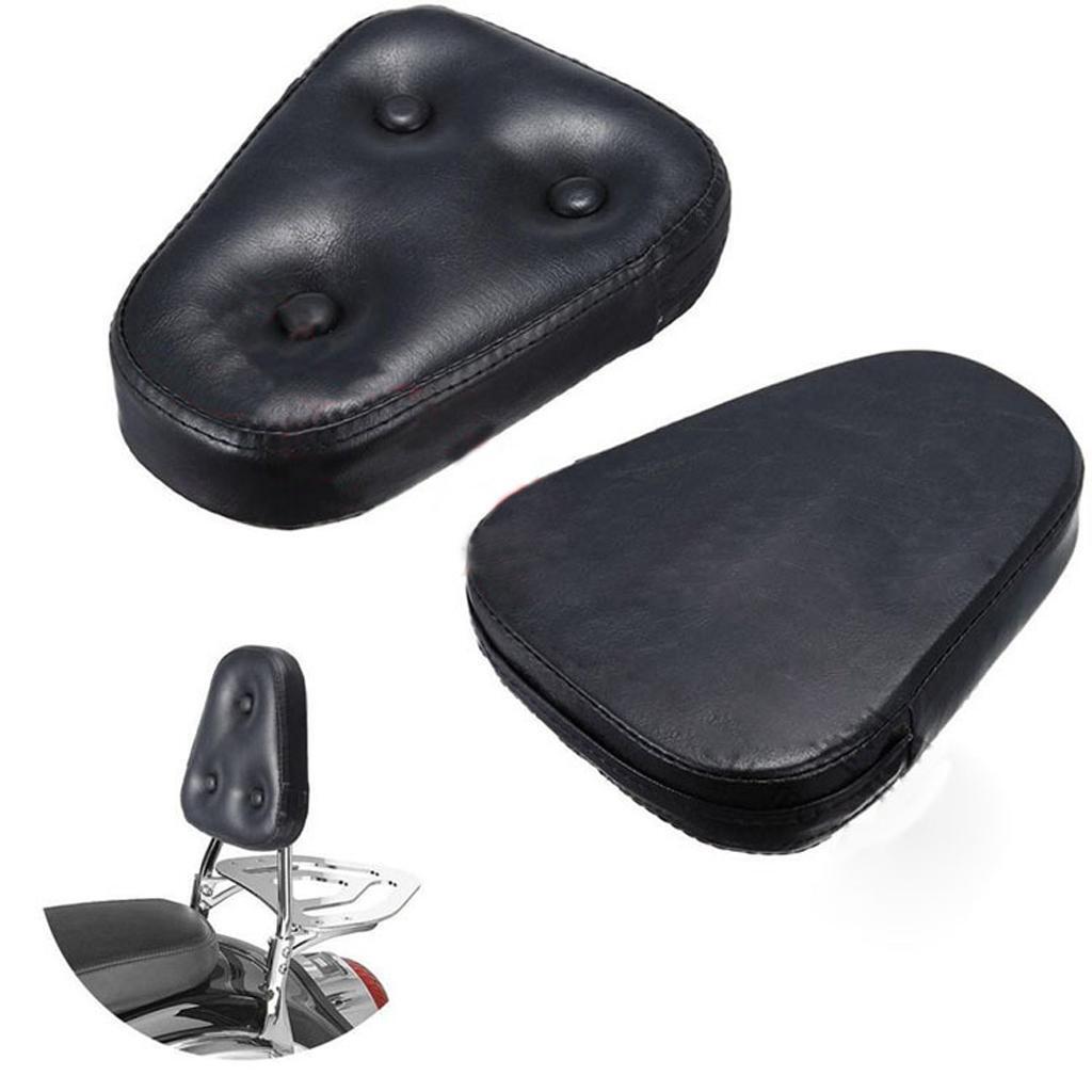 Black Synthetic Leather Motorcycle Backrest Back Rest | eBay