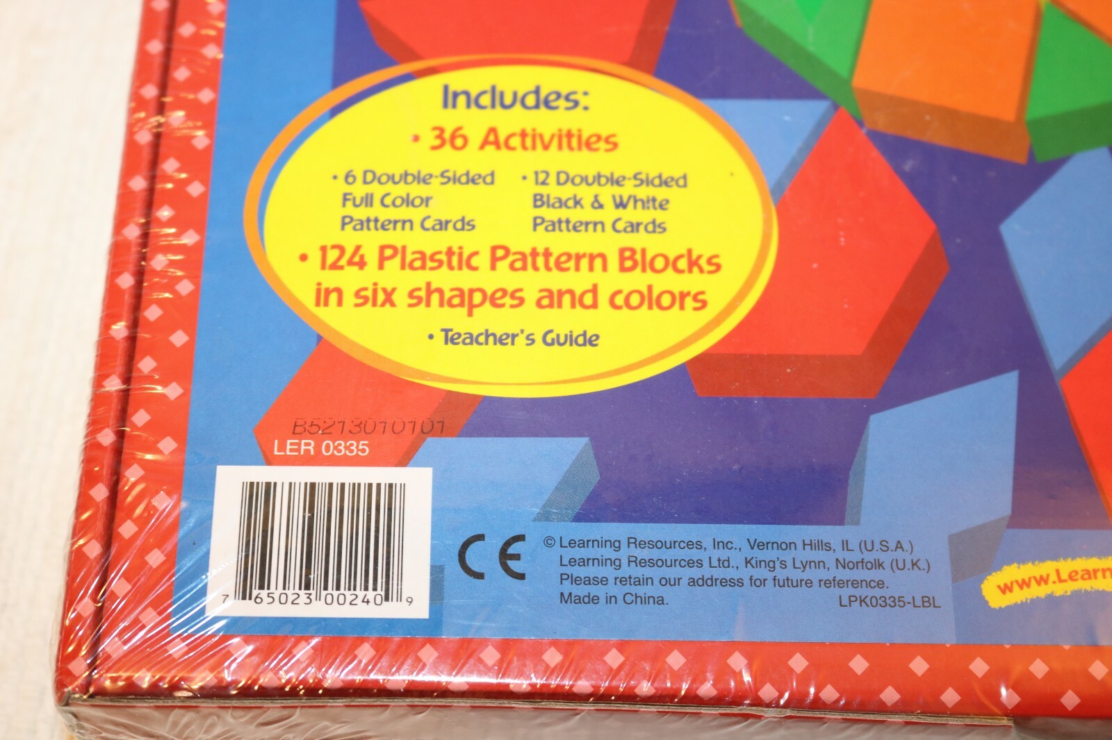 Learning Resources Pattern Block Activity PK 124 0335 for sale online ...