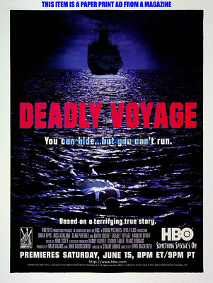 Deadly Voyage HBO NYC TV 1996 Trade Print Magazine Ad Poster ADVERT | eBay