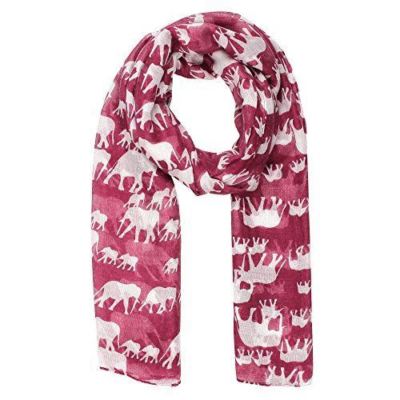 Ladies Women's Elephant Print Scarf Wraps Shawl Soft Scarves Sarong ...