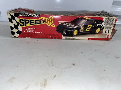 VINTAGE 90s REMOTE CONTROL SPEED THUNDER No. 71887 Black #2 Race Car ...