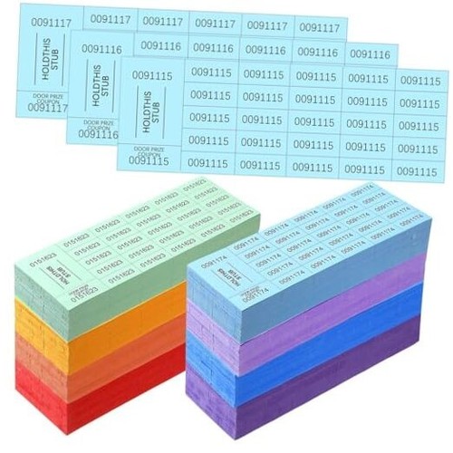 2000 Sheets Raffle Ticket 25 Bid Chinese Auction Tickets Tricky ...