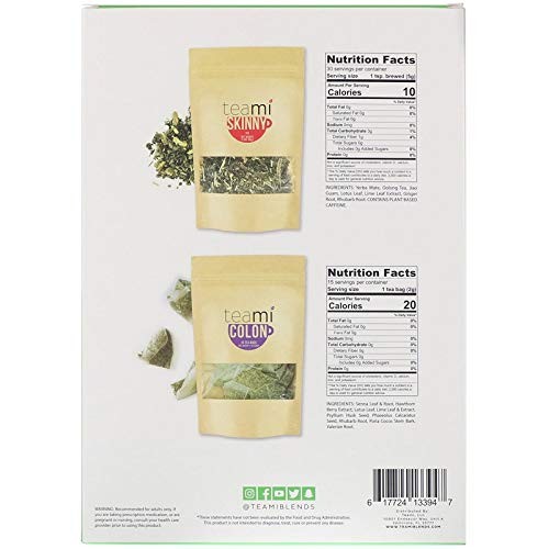 Teami Colon Cleanse Tea - Natural 30-Day Teatox Kit with Colon & Detox ...