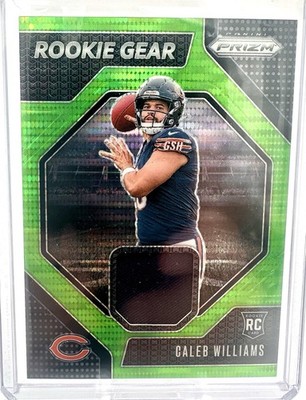2024 Prizm - Rookie Gear Patch Caleb Williams #RG-CWS Neon Green Pulsar ...