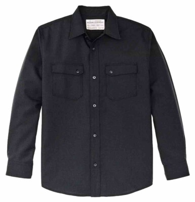 Filson Worsted Wool Guide Shirt 20263530 Blue Graphite Dark Navy Button ...