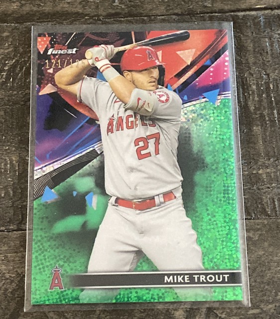 2021 Topps Finest - Green Refractor #57 Mike Trout /99 for sale online ...