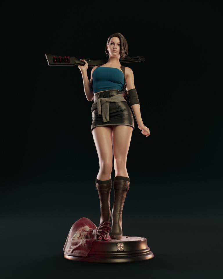 Jill Valentine Resident Evil resin scale model kit unpainted 3d print ...