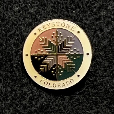 KEYSTONE Skiing Ski Pin Badge COLORADO Snowflake Resort Travel Lapel ...
