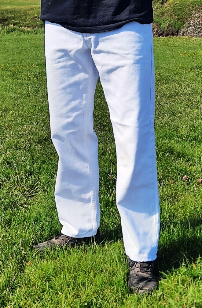 MENS JEANS WHITE "STAR DENIM" COMFORT FIT GEORGIO PEVIANI STRAIGHT LEG ...